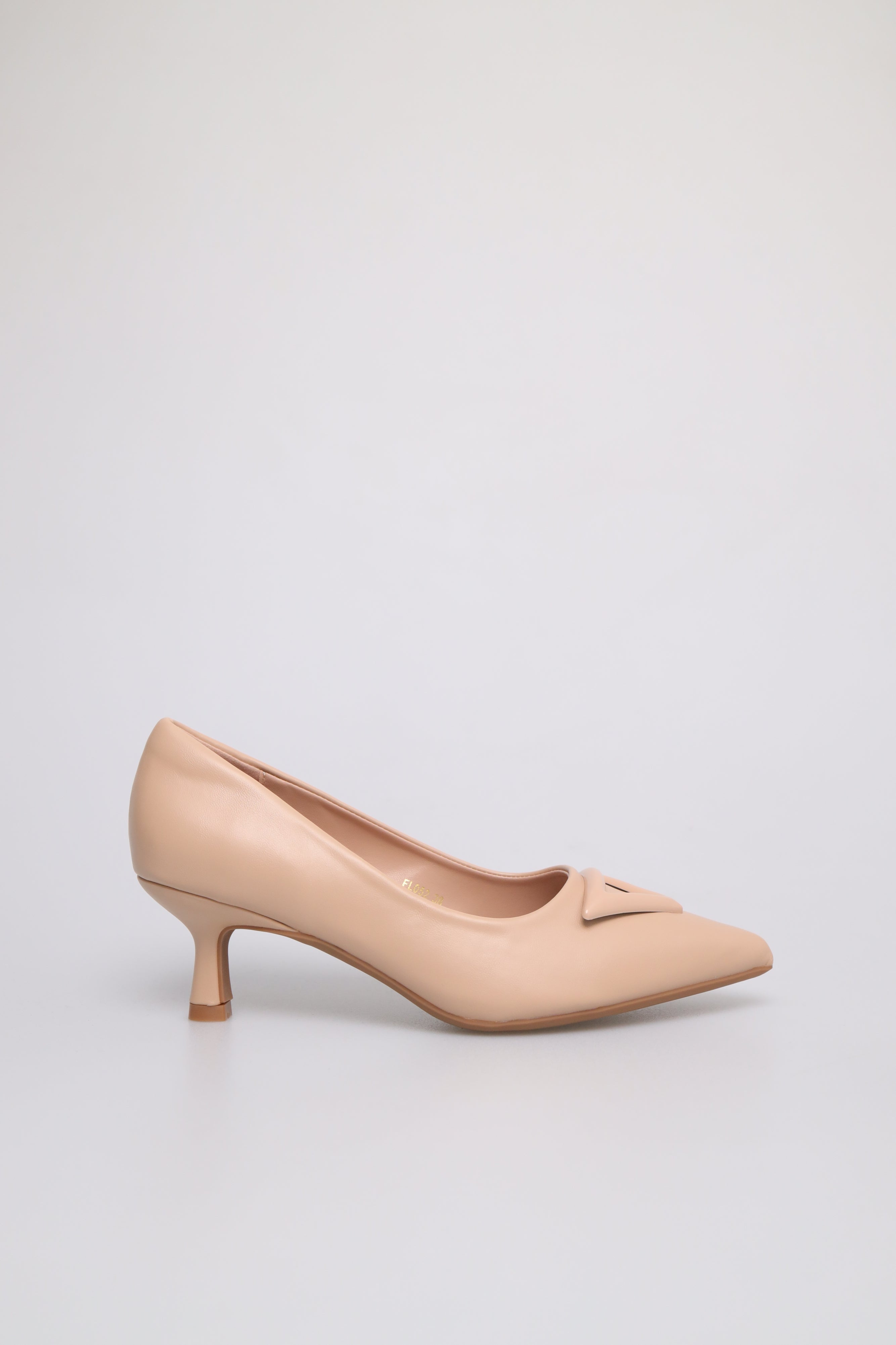 Tomaz FL052 Ladies Triangle Gem Kitten Heels (Beige) – TOMAZ